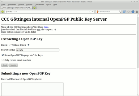 PGPKeyserver – Wiki CCC Göttingen