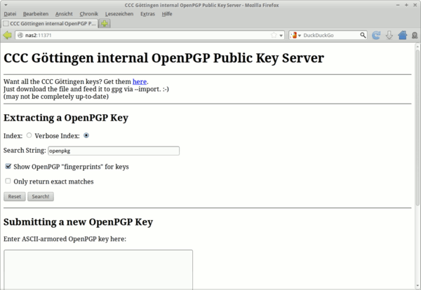 PGPKeyserver – Wiki CCC Göttingen